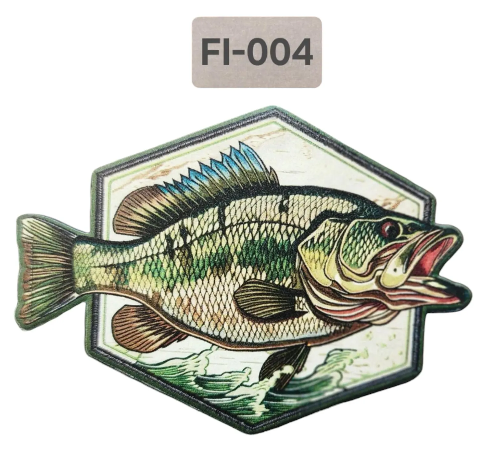 UV Printed Leatherette Fish Patch FI-004 - Knight Time Kreations
